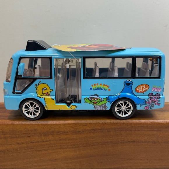 Sesame Street | Toys | New Sesame Street Teal Diecast Bus 37 Scale 512 ...
